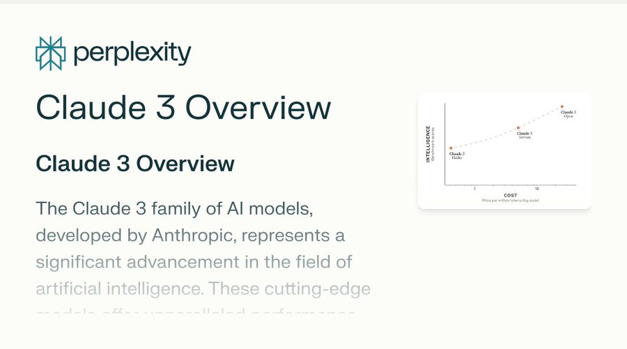 Perplexity AI - Claude 3 is now available for Pro users - All About AI