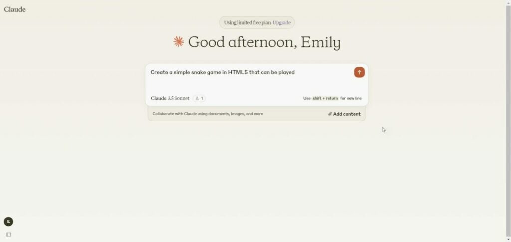 How to Create a Video Game Using Claude 3.5 Sonnet