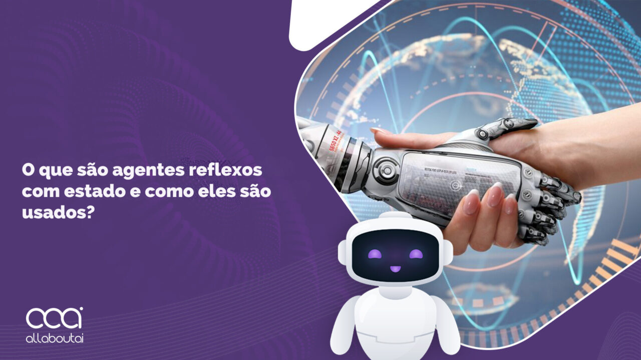 O que são agentes reflexos com estado e como eles são usados?