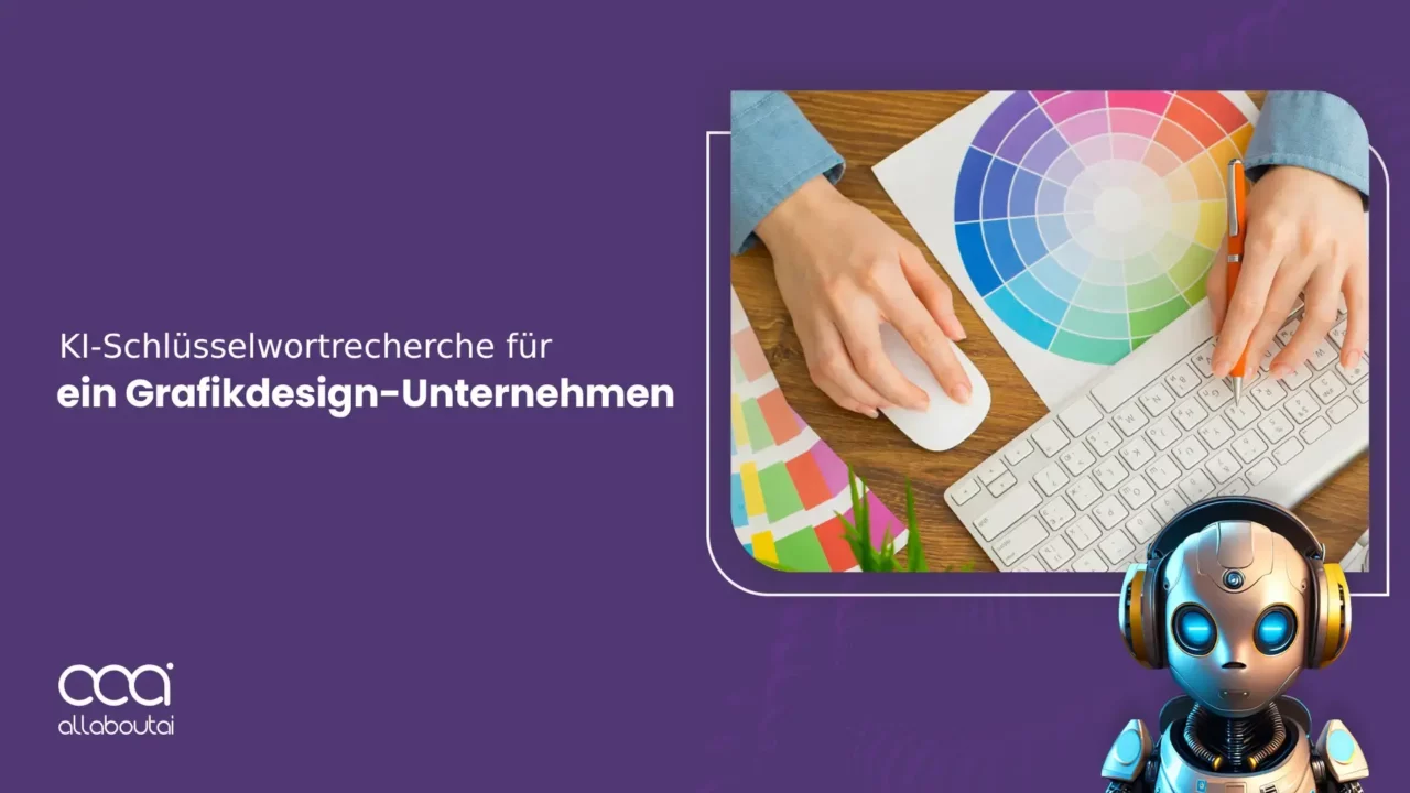 Einfache KI-Schlüsselwortrecherche für Grafikdesign-Unternehmen mit KIVA