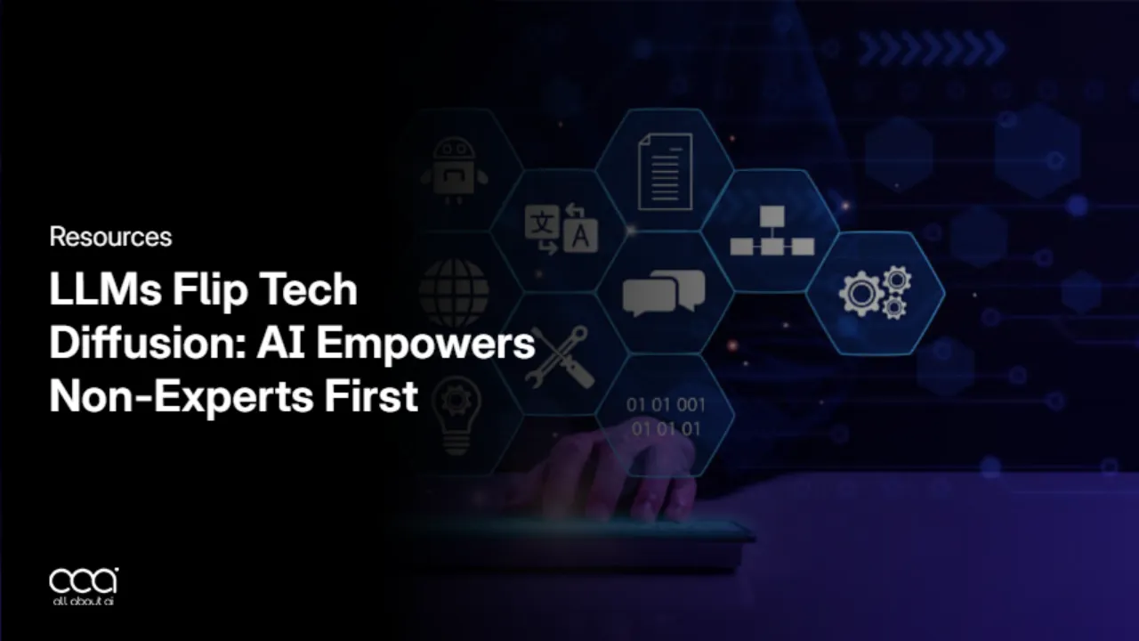 LLMs Flip Tech Diffusion: AI Empowers Non-Experts First