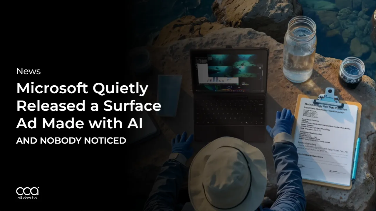 Microsoft Quietly Released a Surface Ad Made with AI — And Nobody Noticed